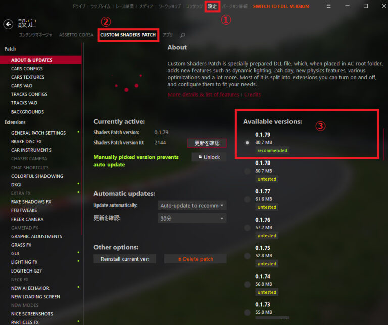アセットコルサ カスタムシェダーパッチ(CSP)導入手順解説 - とーたまブログ